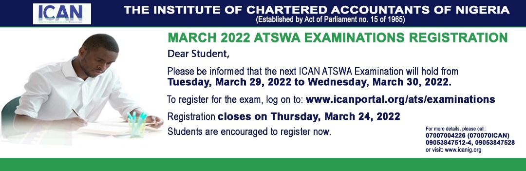 ATSWA Examination Registration For March 2022 Diet | Naija Varcity